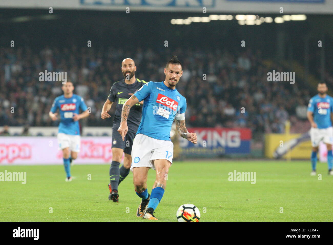 Napoli, Italy. 21st Oct, 2017. Action during soccer match between SSC ...