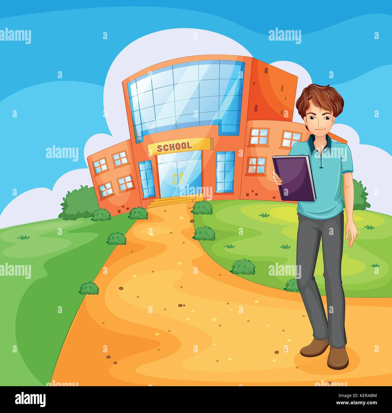 Classroom door holding Stock Vector Images - Alamy