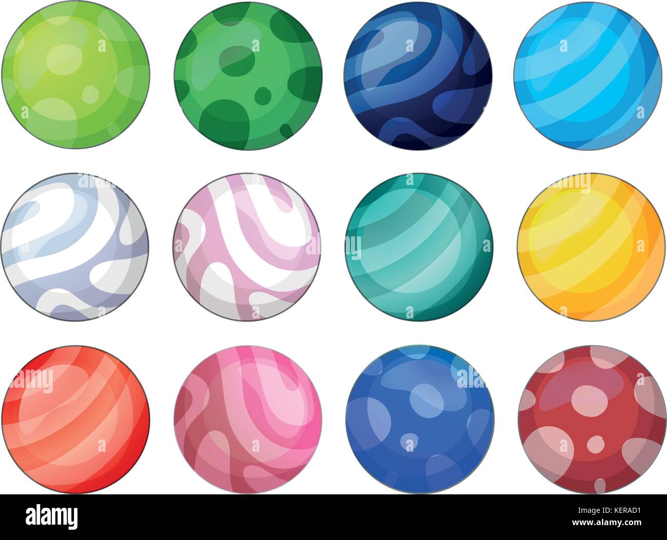 Balls spots and stripes Stock Vector Images - Alamy