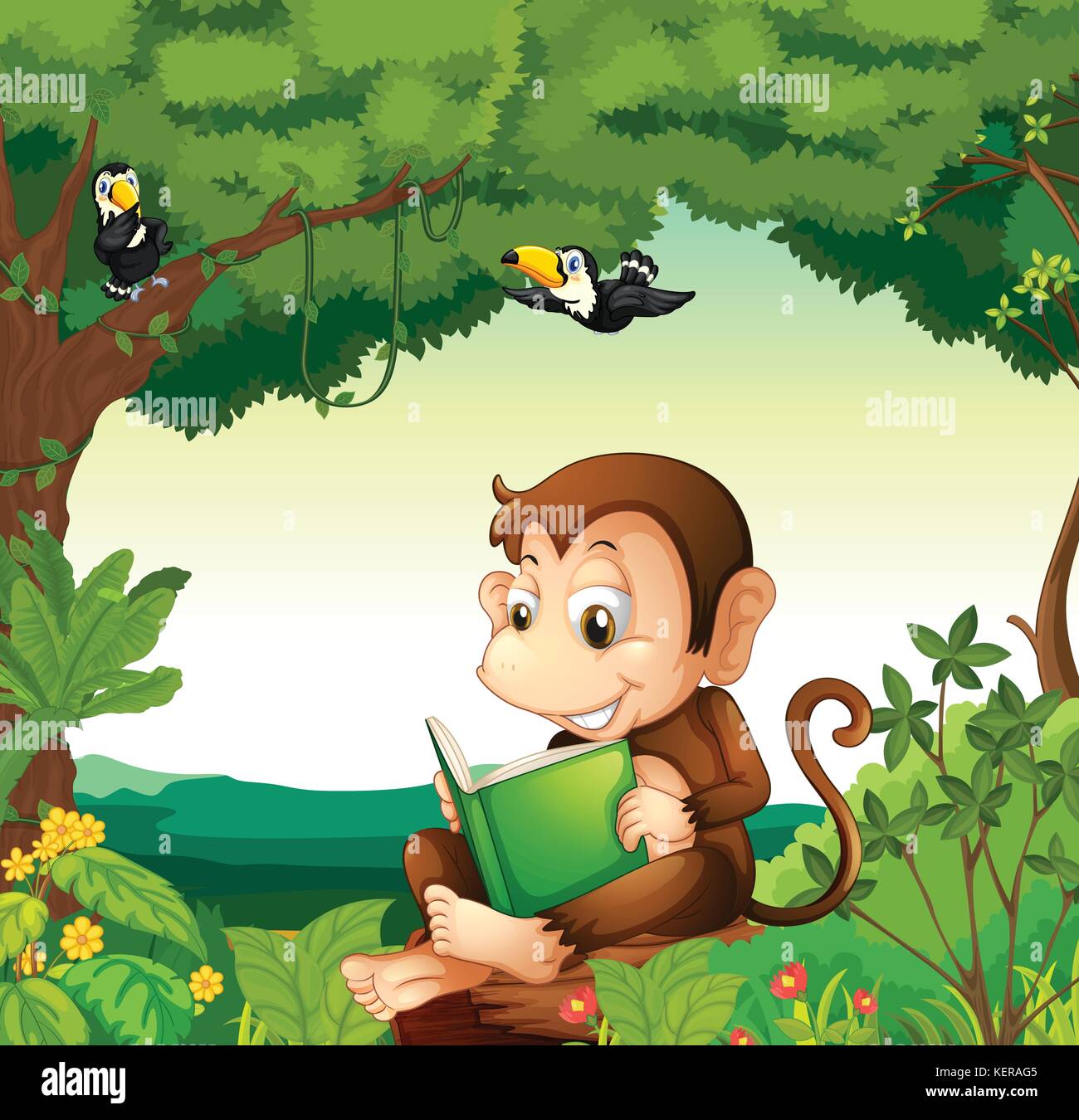 Monkey reading hi-res stock photography and images - Alamy