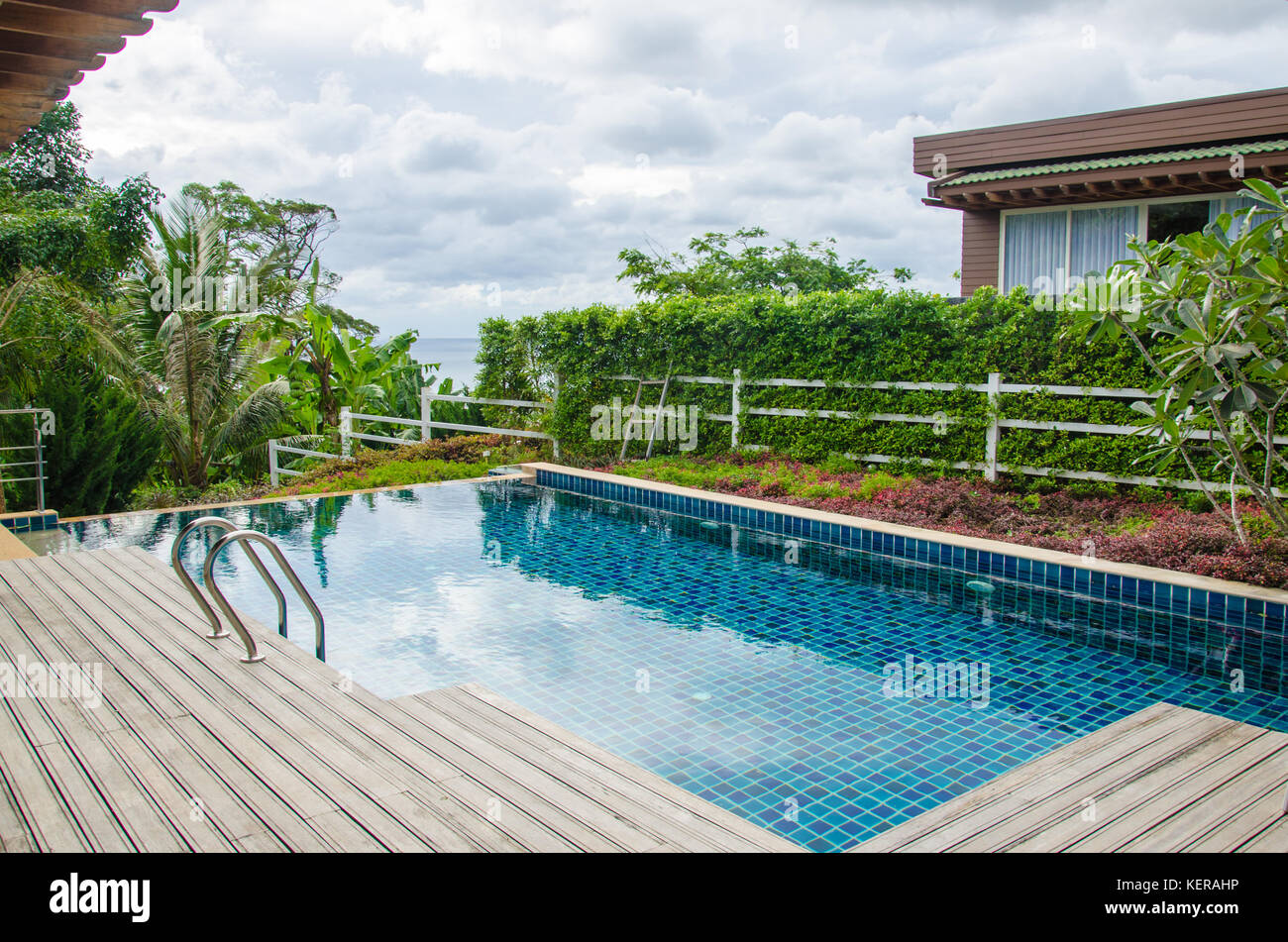 Swimming pool of luxury resort Stock Photo - Alamy