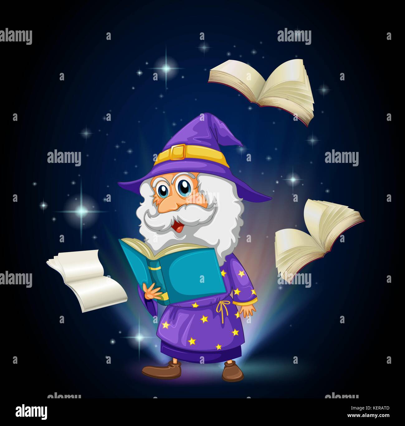 Illustration of a wizard hi-res stock photography and images - Alamy