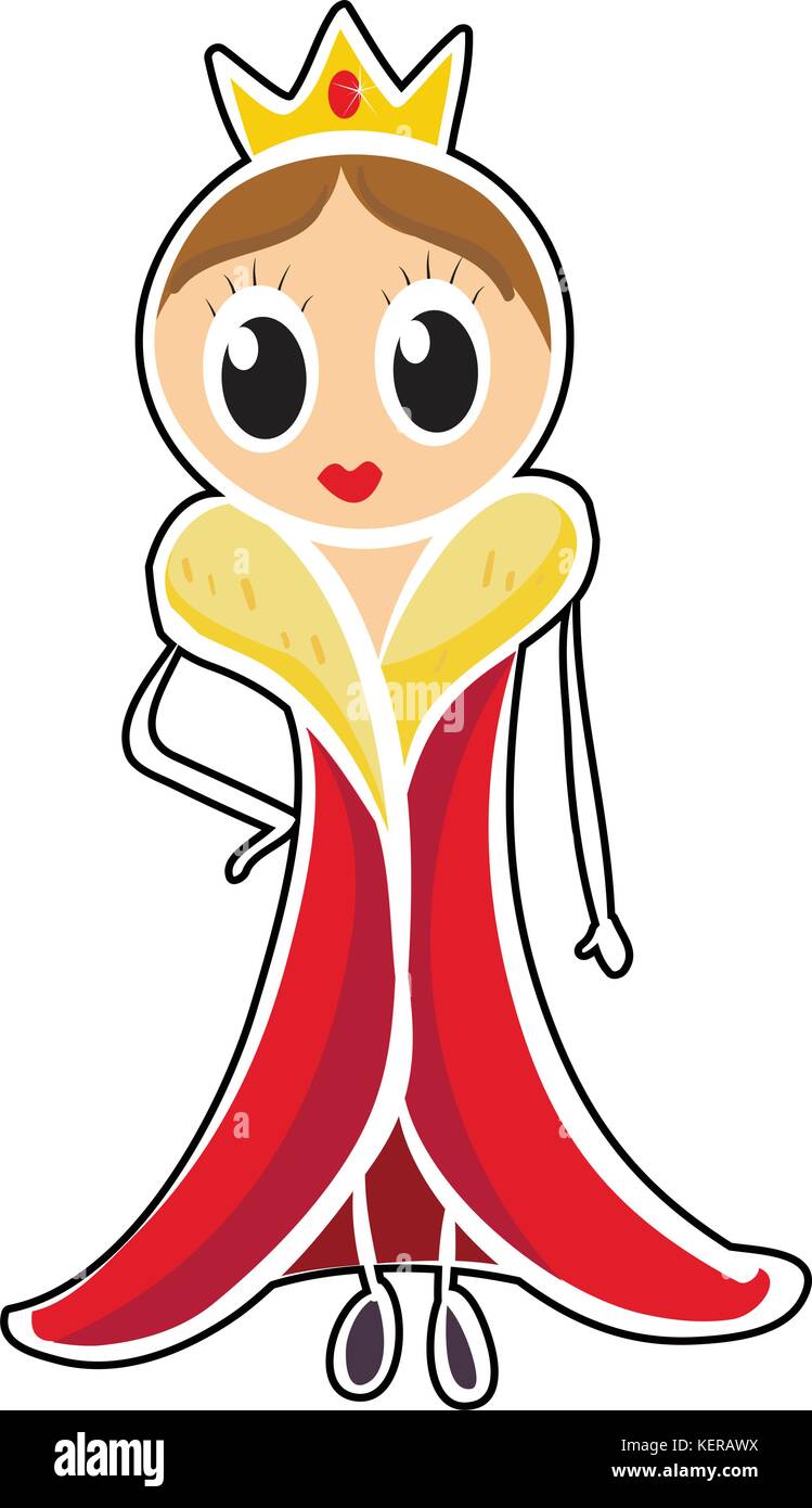 Illustration of a queen on a white background Stock Vector Image & Art ...