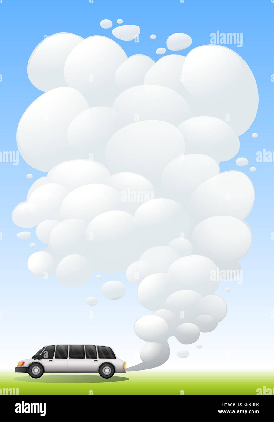 Illustration of an elegant car with smoke Stock Vector Image & Art - Alamy