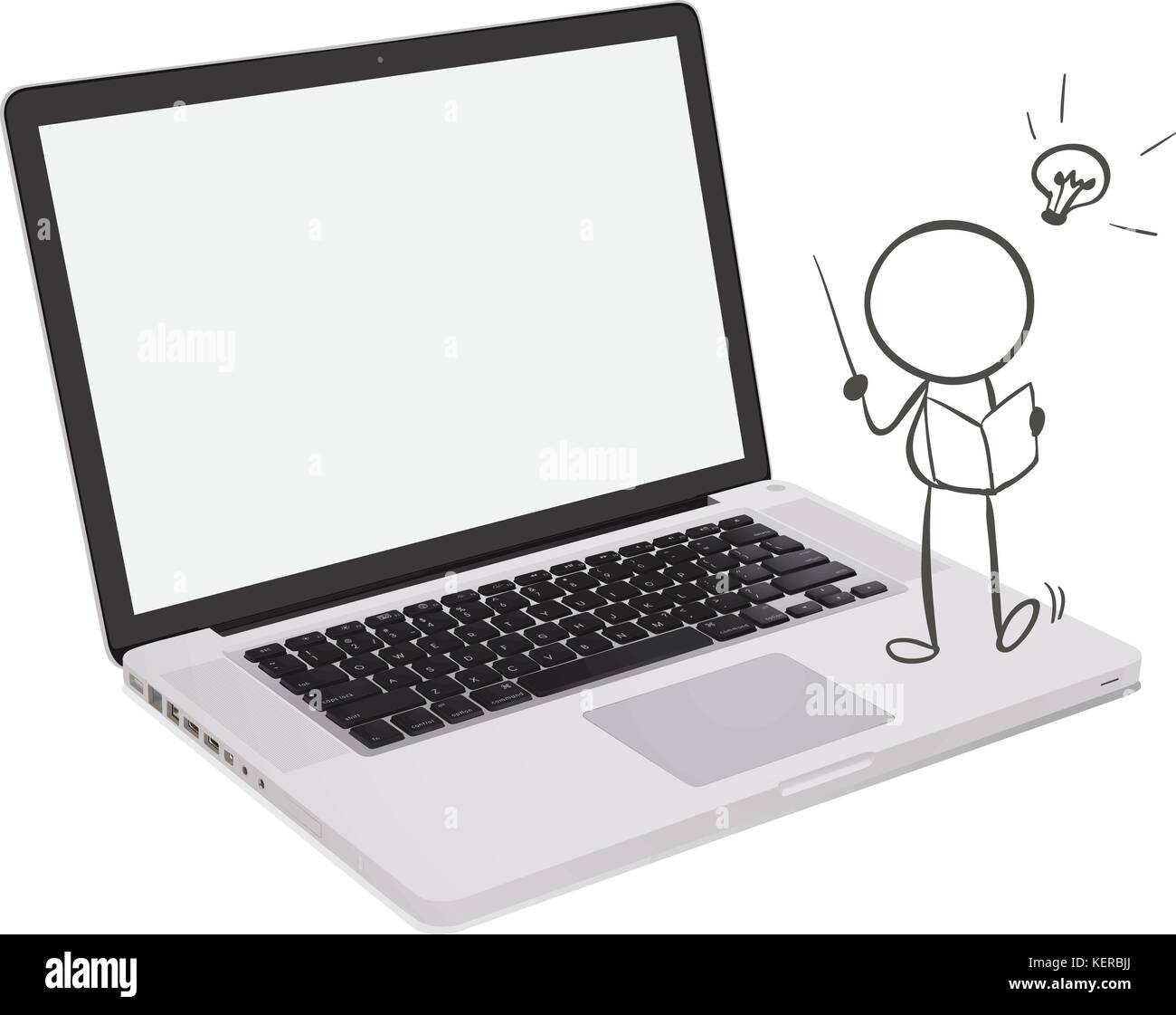 Stickman laptop hi-res stock photography and images - Alamy