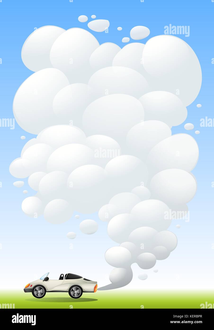 Illustration of a luxury car releasing smoke Stock Vector Image & Art ...