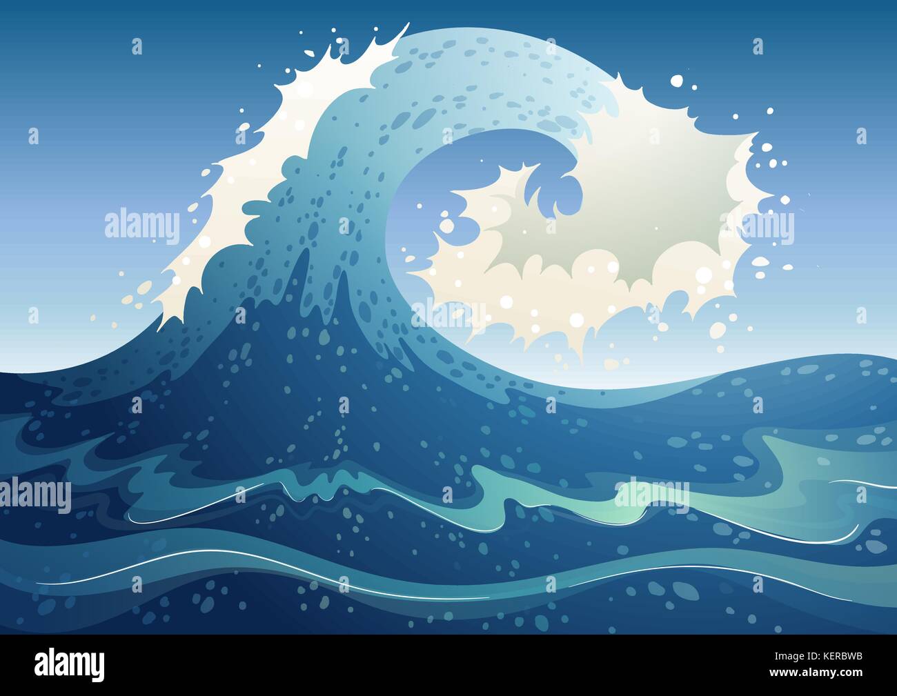Tidal wave drawing hi-res stock photography and images - Alamy