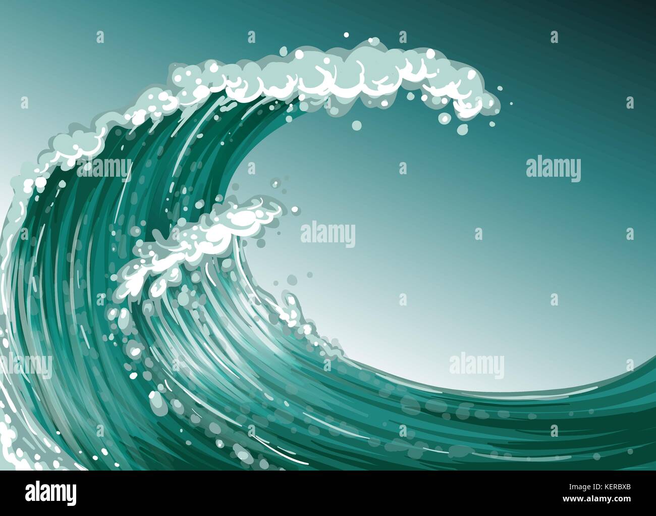 Illustration of a high wave at the sea Stock Vector Image & Art - Alamy