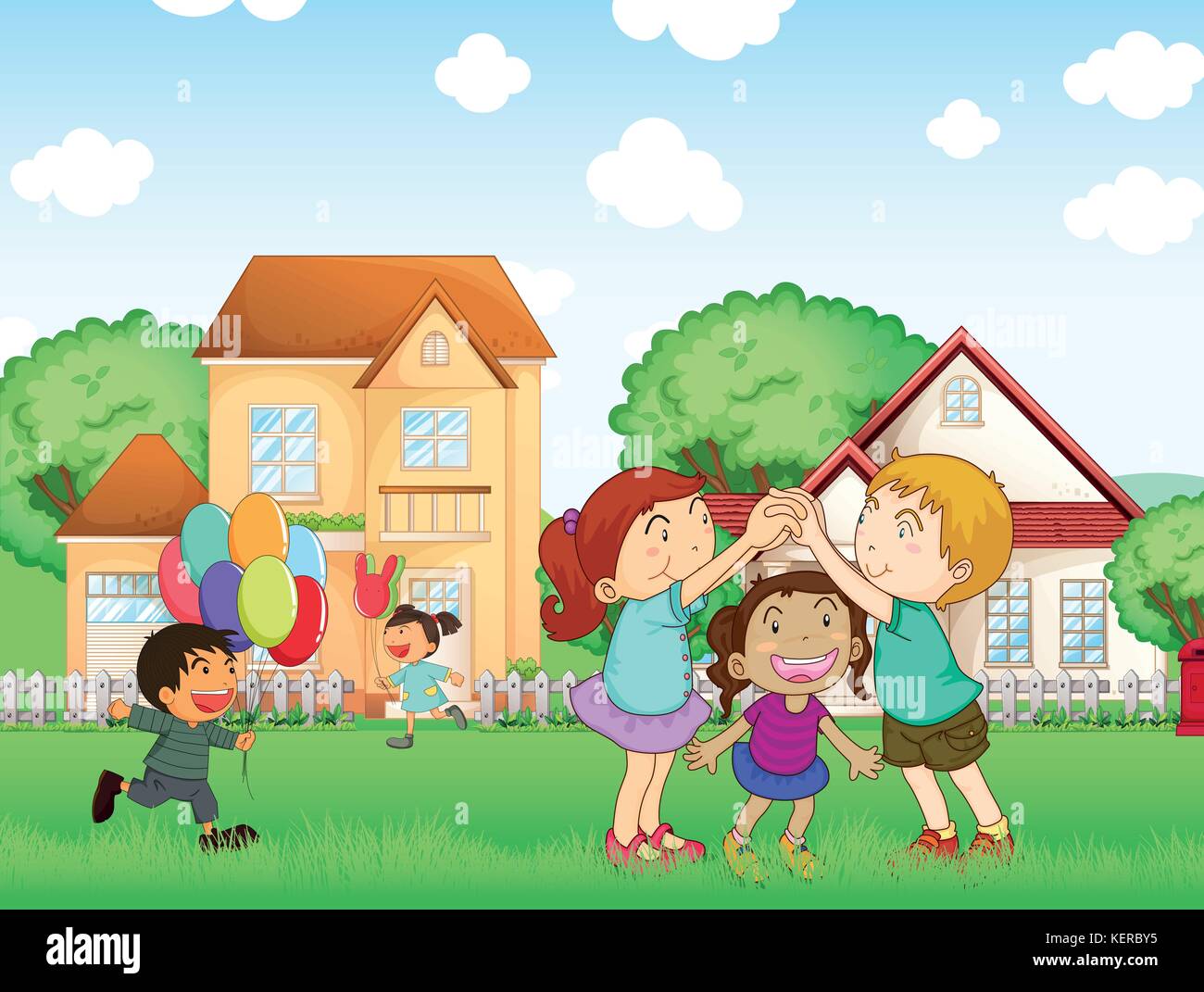Kids Playing Outside Animated Kids Playing Outside Animated