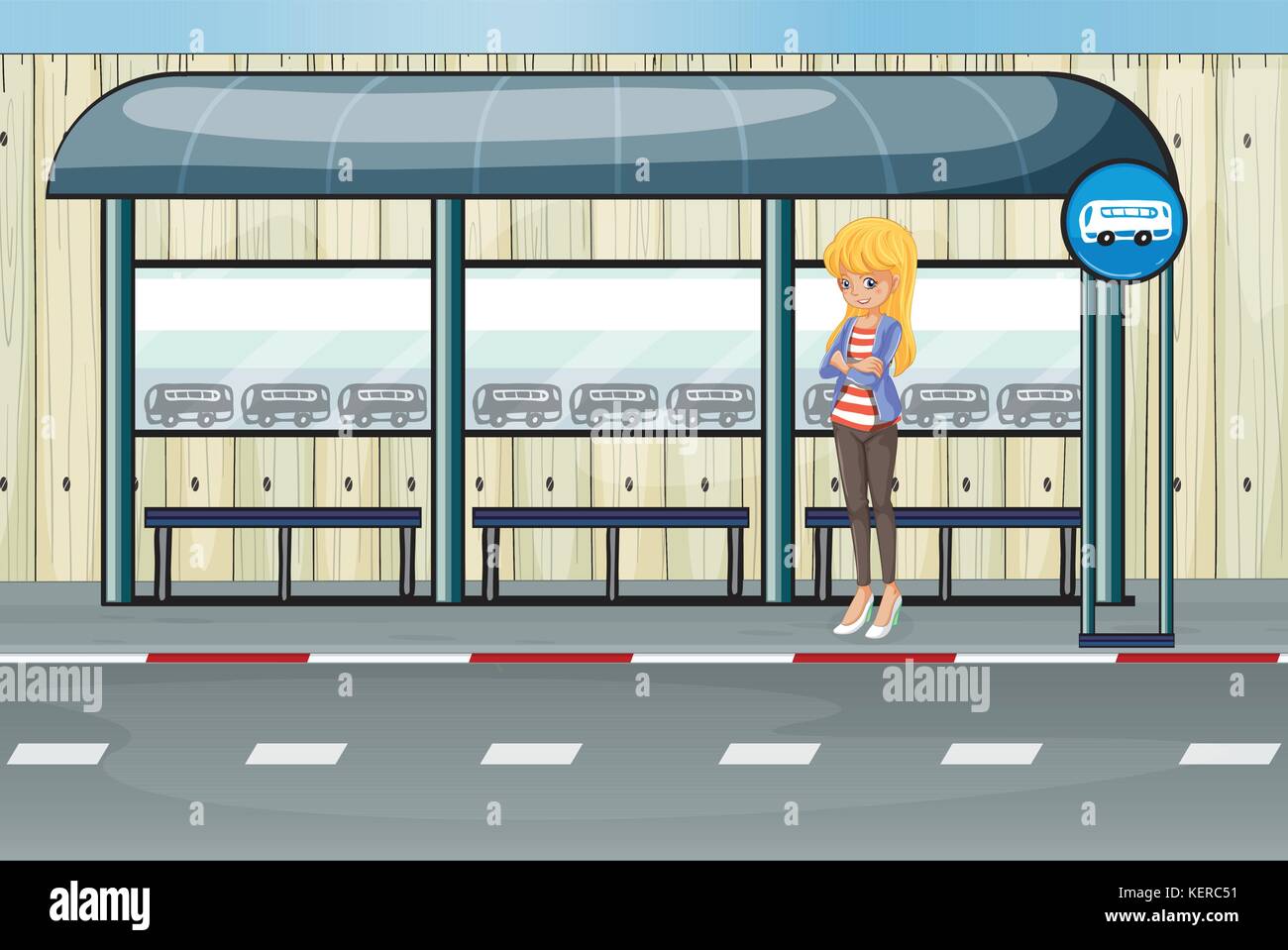 Waiting shed Stock Vector Images - Alamy