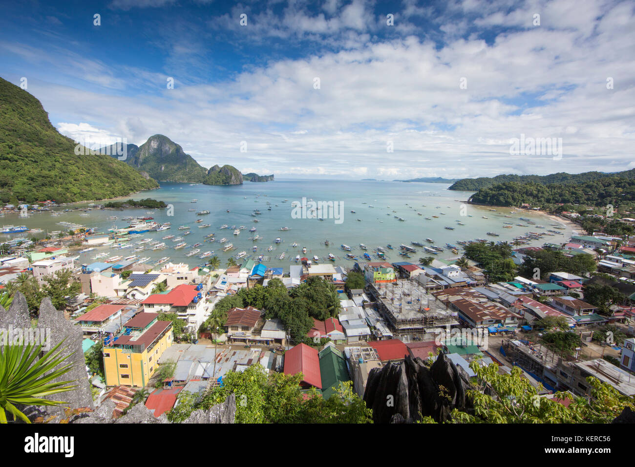 Aerial view of El Nido in Bacuit Bay, Palawan Island Stock Photo - Alamy