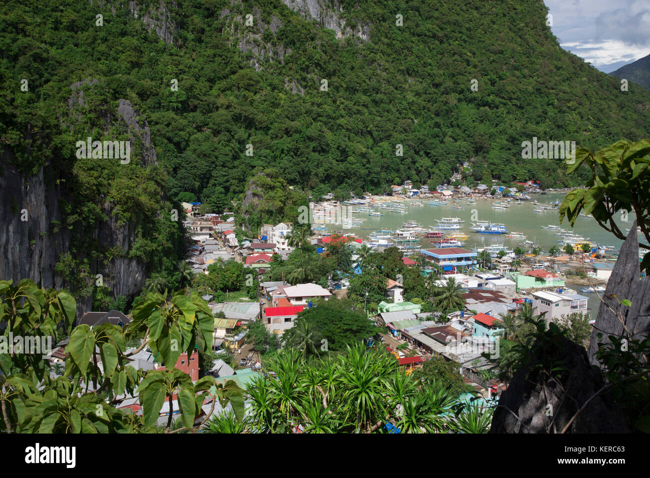 Aerial view of El Nido in Bacuit Bay, Palawan Island Stock Photo - Alamy