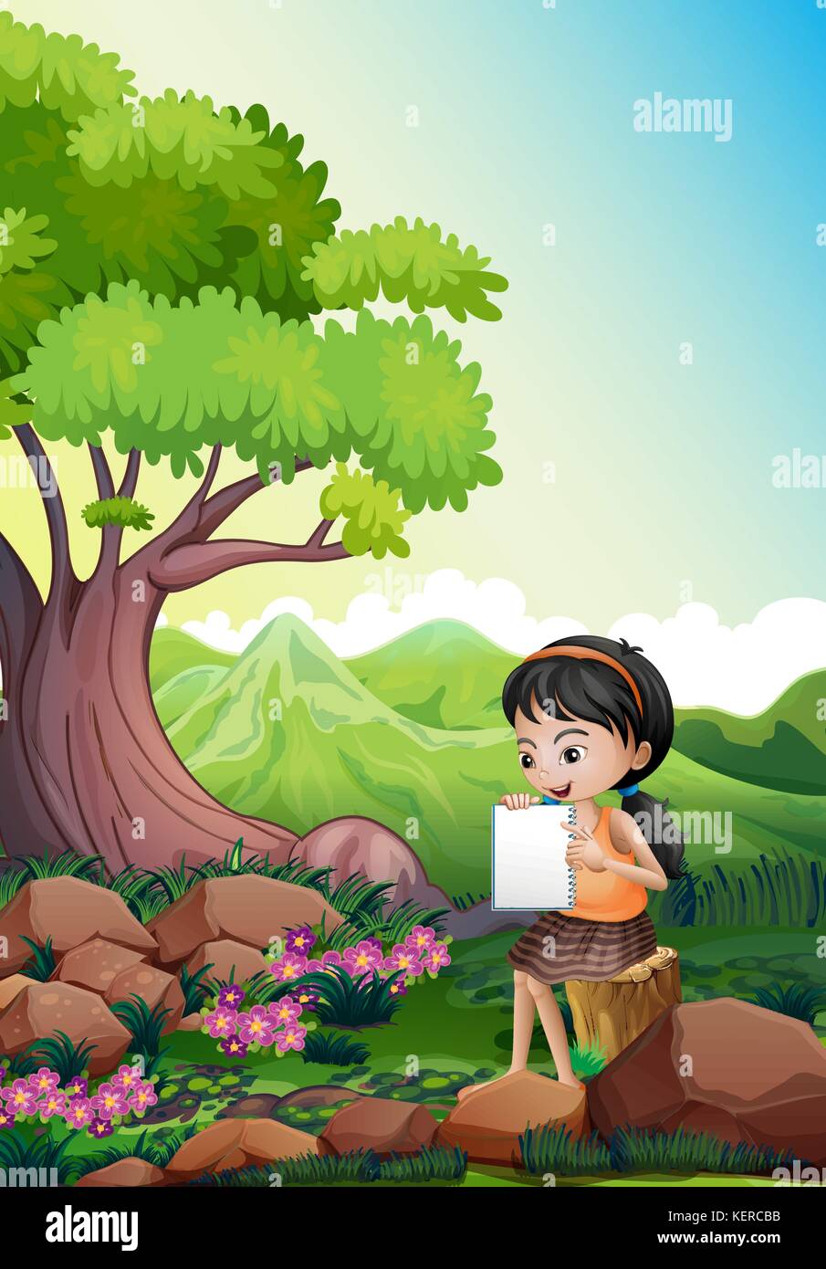 Doing the assignment Stock Vector Images - Alamy