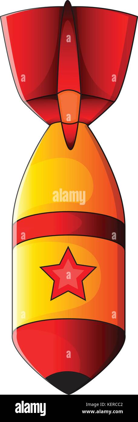 Illustration of an explosive bomb on a white background Stock Vector ...