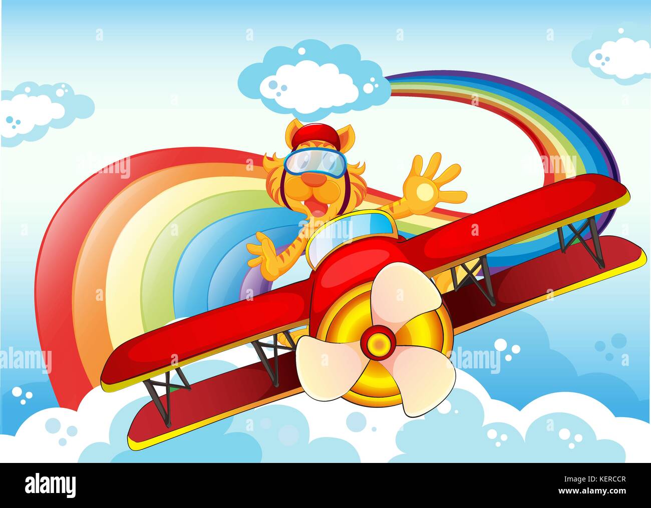 Flying tiger airplane Stock Vector Images - Alamy