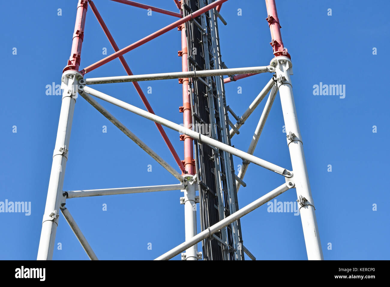 Part of the Microwave tower and mobile phone repeater station Stock ...
