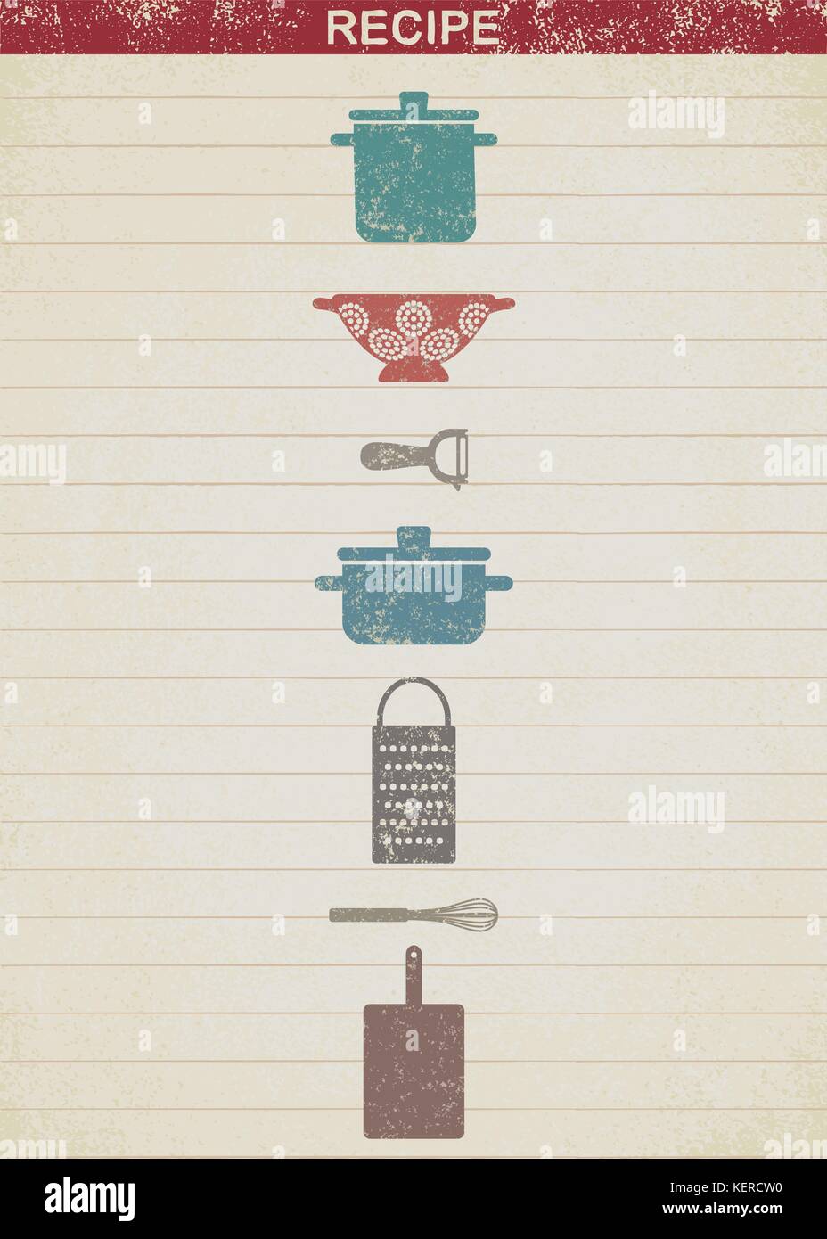 Old paper background for cooking recipes Stock Vector Image & Art - Alamy