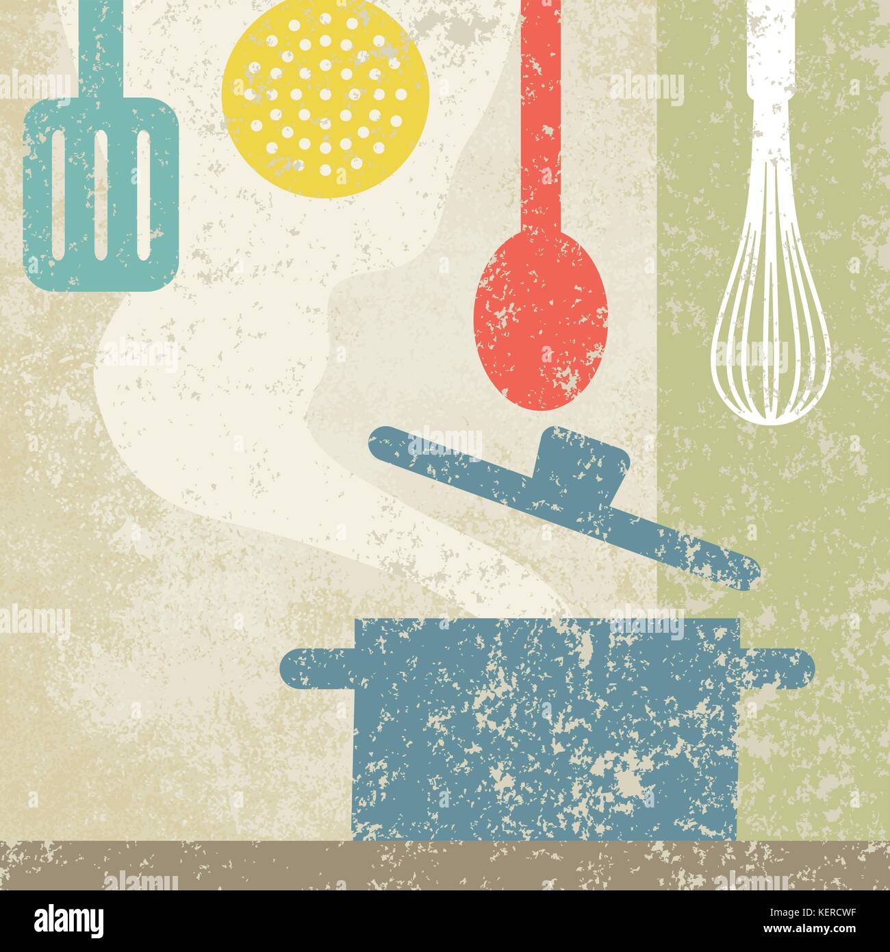 Kitchen vintage poster Stock Vector Images - Alamy