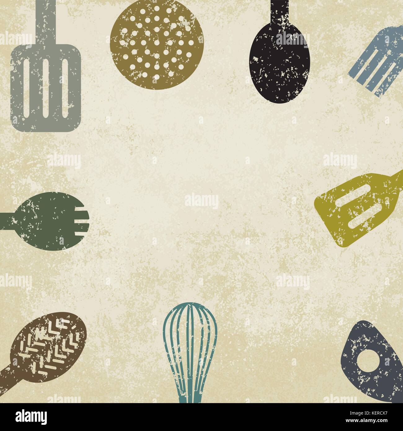 Kitchen utensils illustration hi-res stock photography and images - Alamy