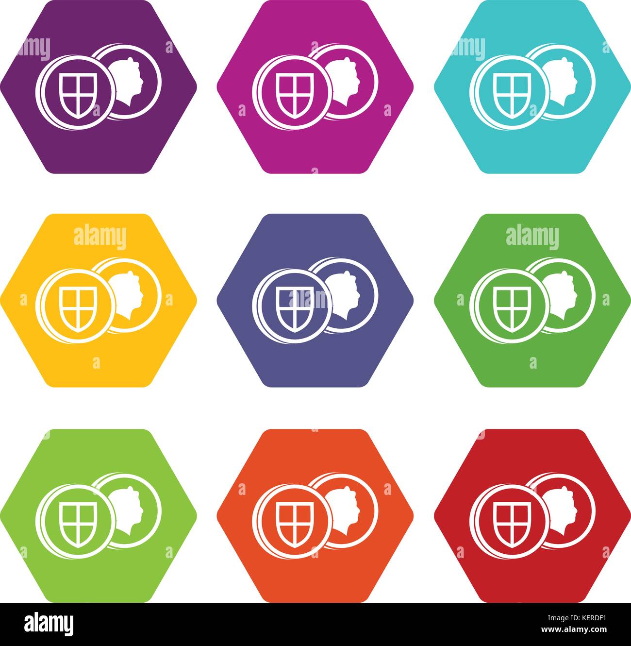 Coins of UK icon set color hexahedron Stock Vector Image & Art - Alamy