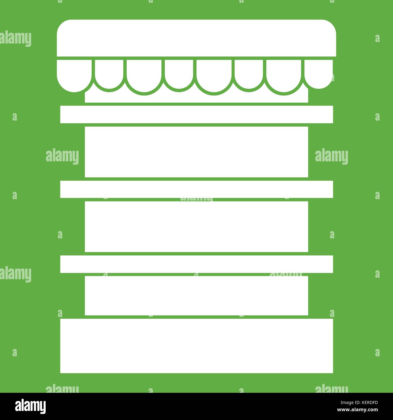Empty supermarket refrigerator icon green Stock Vector Image & Art - Alamy