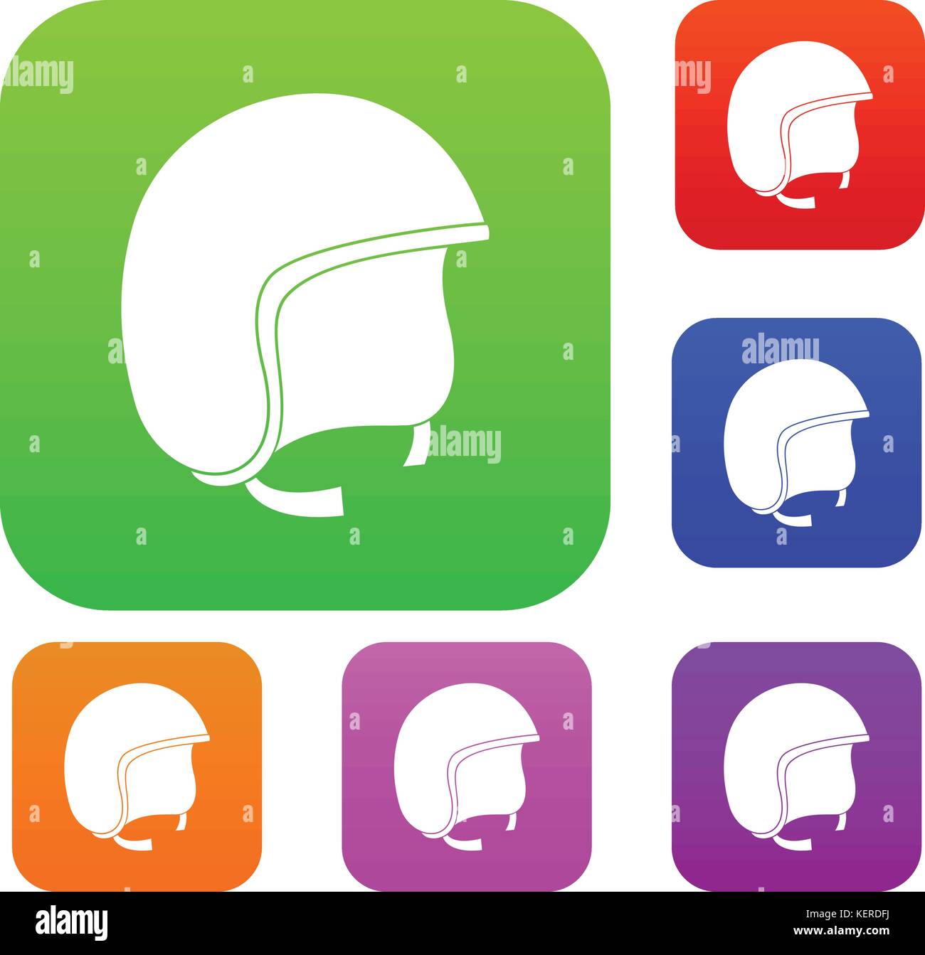Safety helmet set color collection Stock Vector Image & Art - Alamy
