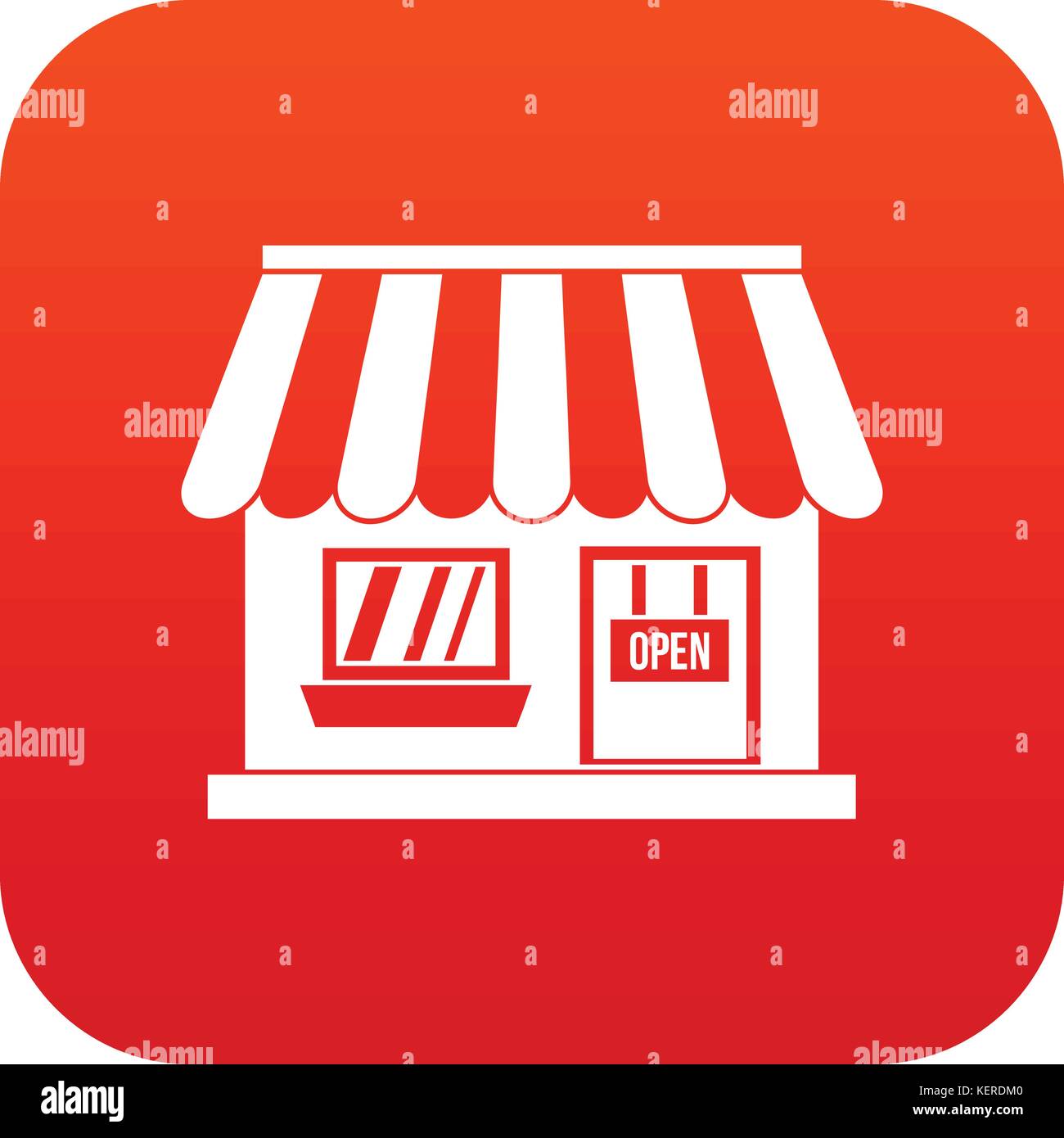 Shop icon digital red Stock Vector Image & Art - Alamy