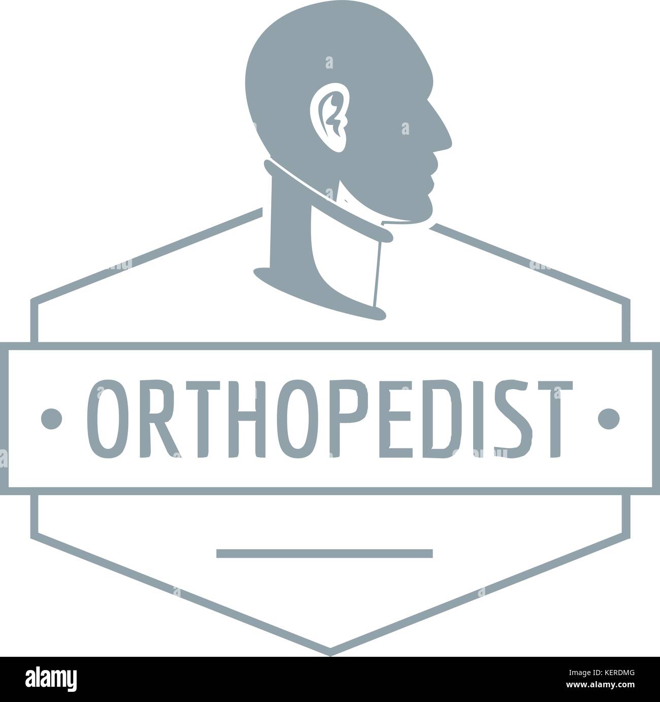 Neck orthopedic logo, simple gray style Stock Vector Image & Art - Alamy