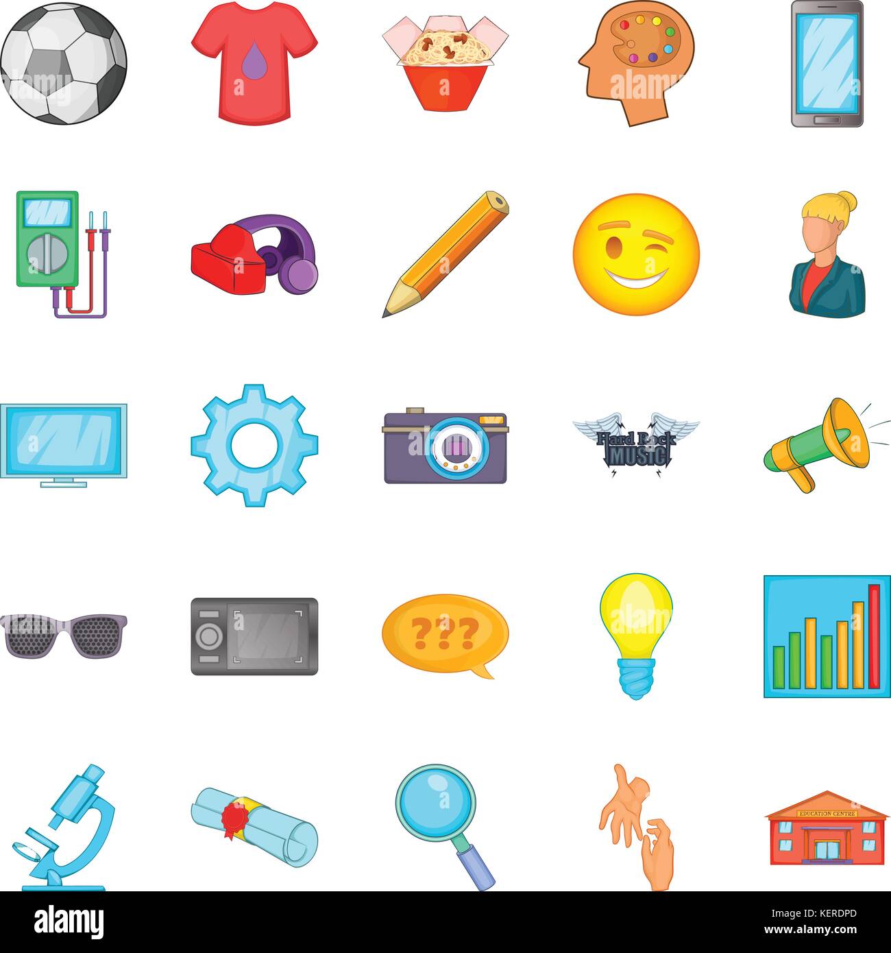 Practice icons set, cartoon style Stock Vector Image & Art - Alamy