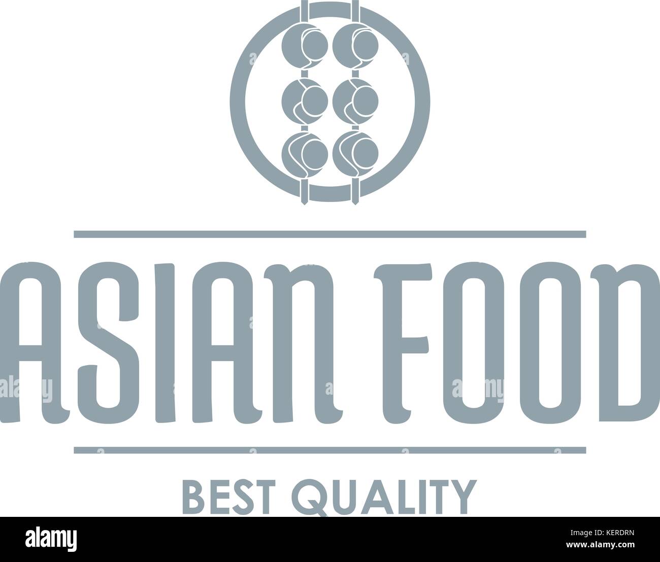 Quality asian food logo, simple gray style Stock Vector Image & Art - Alamy