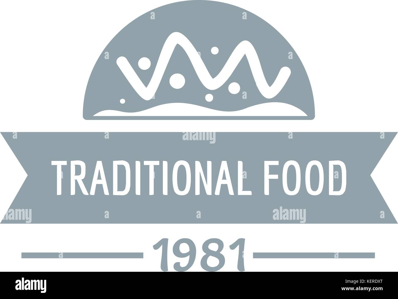 Traditional food logo, simple gray style Stock Vector Image & Art - Alamy