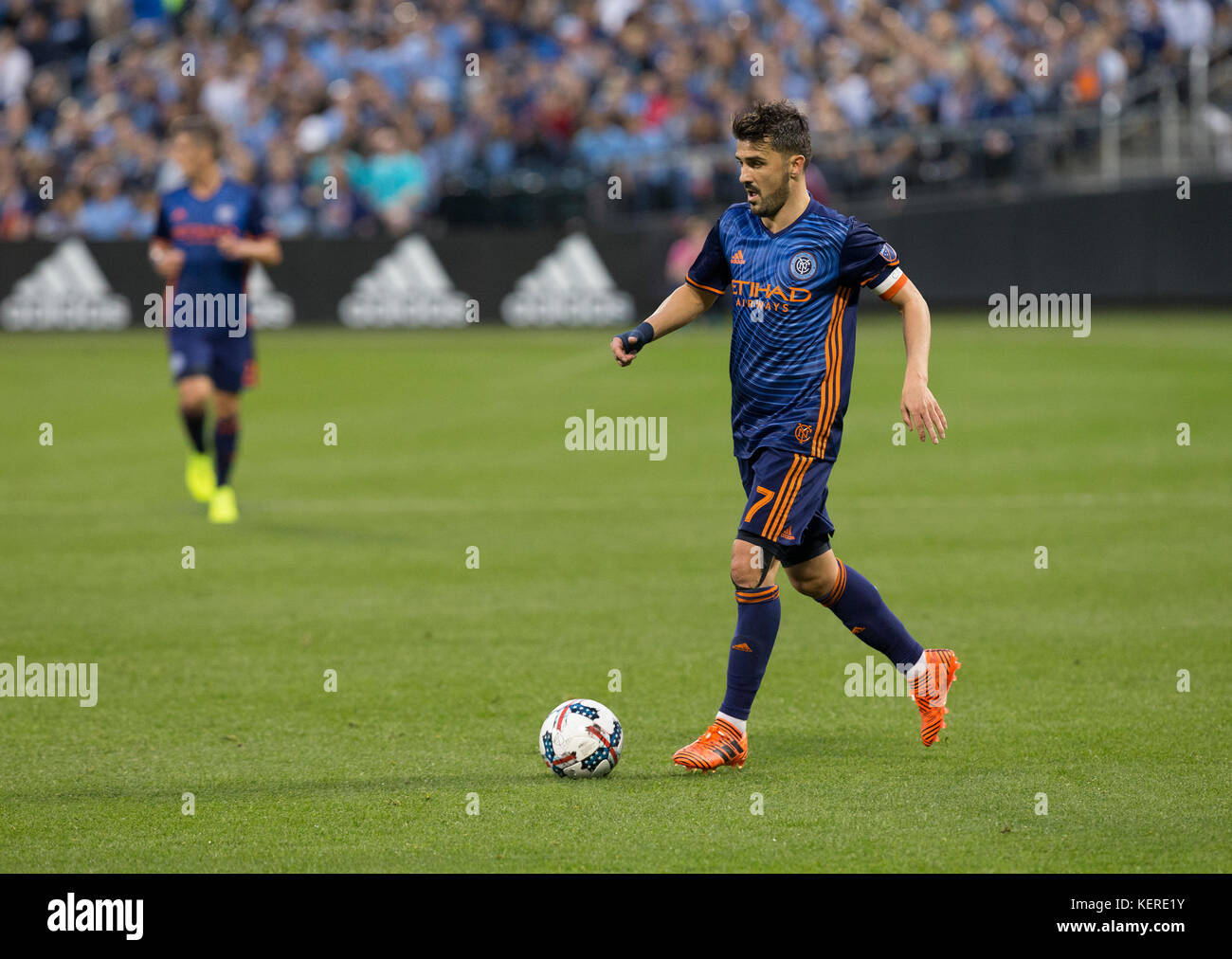 New York, United States. 22nd Oct, 2017. David Villa (7) of NYC FC ...