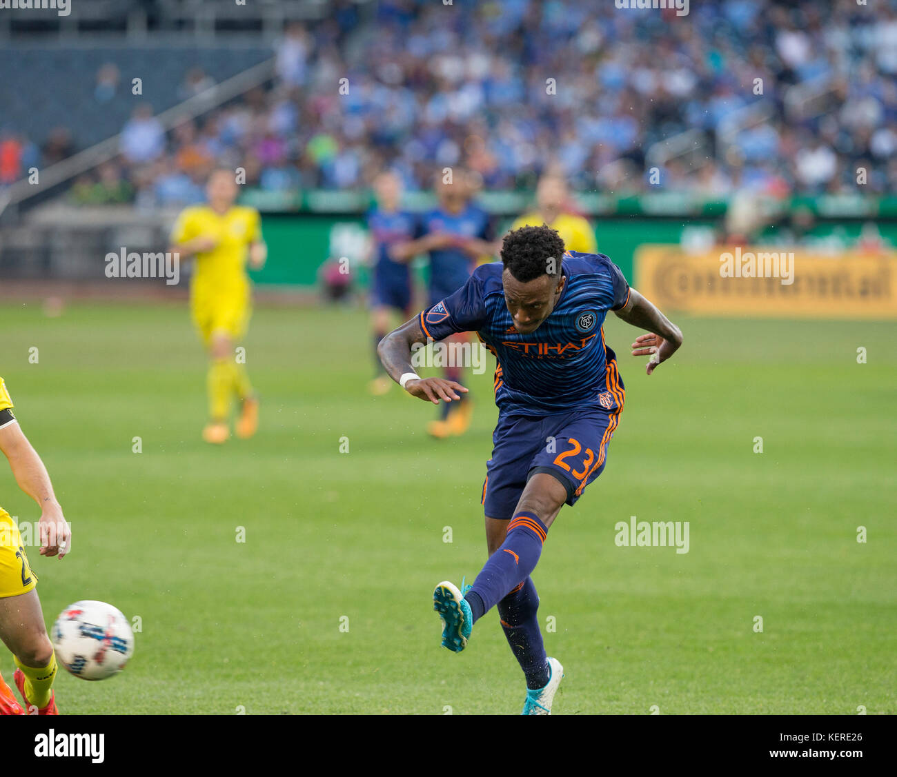 New York, United States. 22nd Oct, 2017. Rodney Wallace (23) of NYC FC ...
