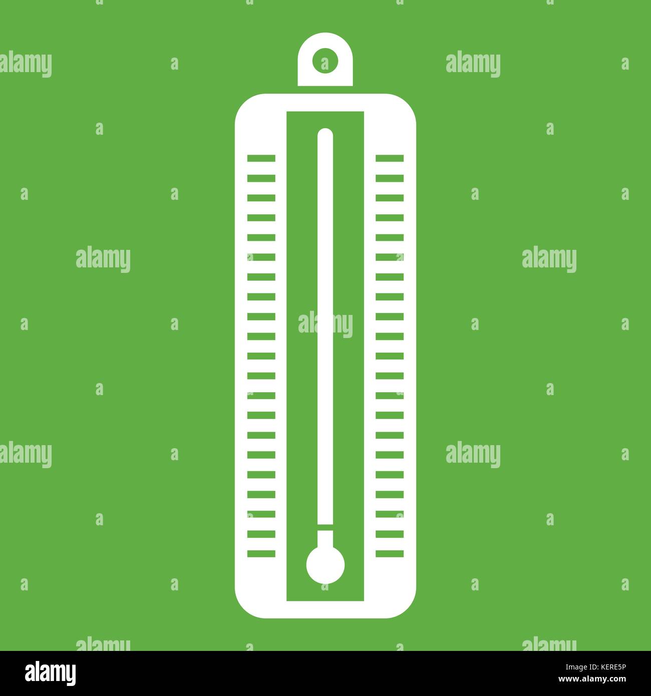 Thermometer indicates low temperature icon green Stock Vector Image ...