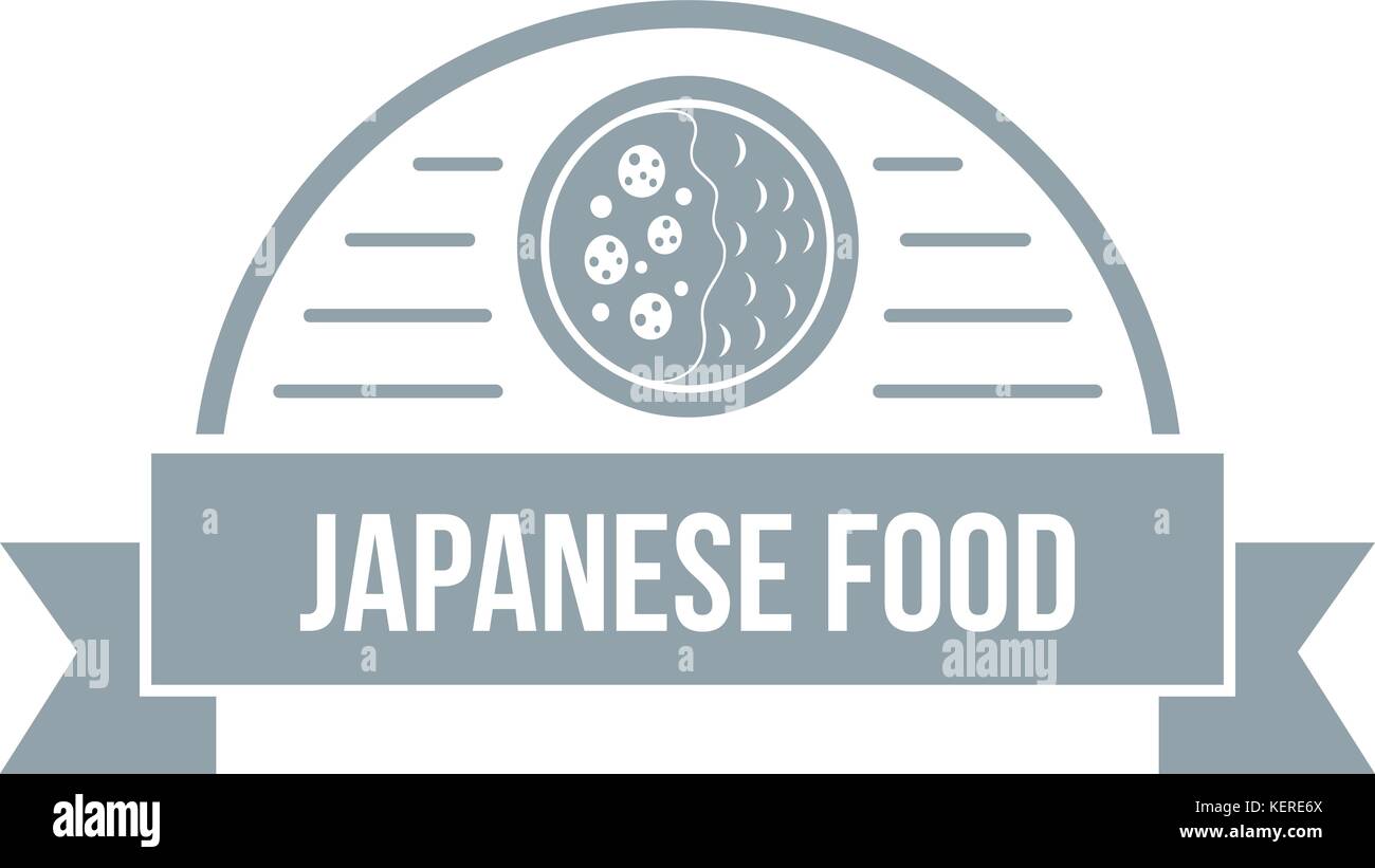 Traditional japanese food logo, simple gray style Stock Vector Image ...