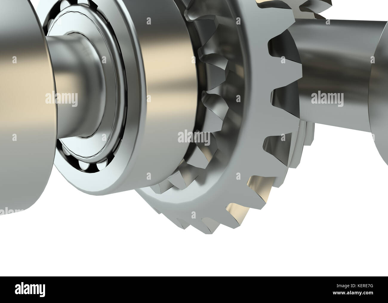 Cog gears mechanism concept. 3d illustration Stock Photo - Alamy