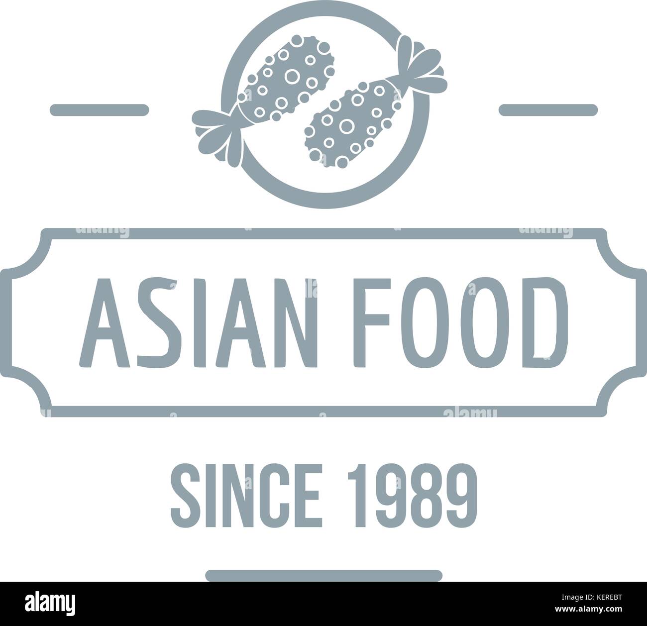 Thai asian food logo, simple gray style Stock Vector Image & Art - Alamy