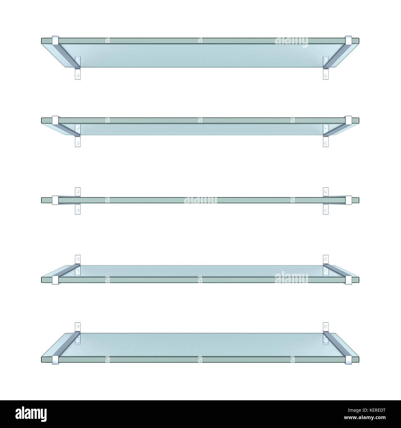 Realistic transparent glass shelves Stock Photo - Alamy