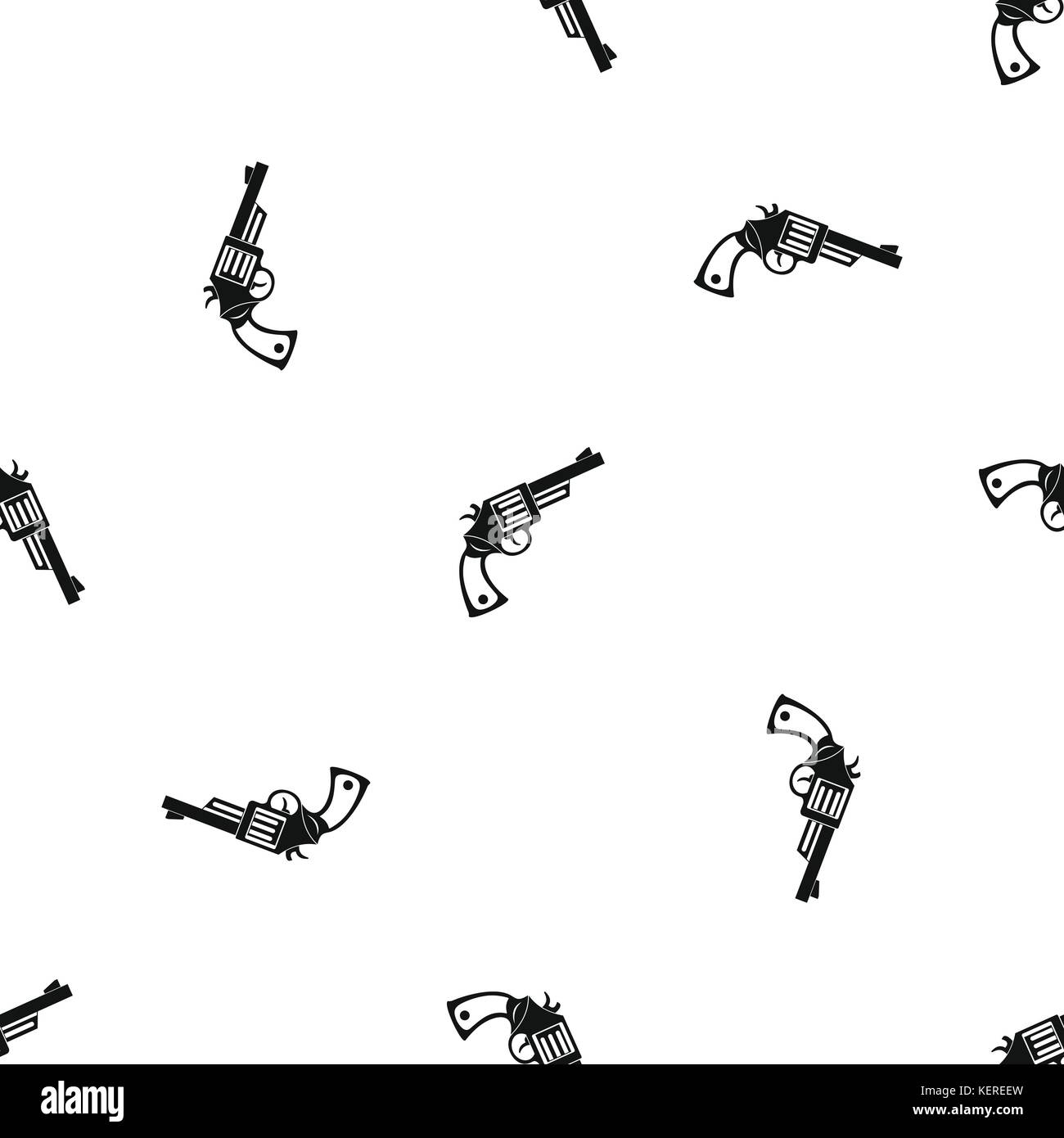 Vintage revolver pattern seamless black Stock Vector Image & Art - Alamy