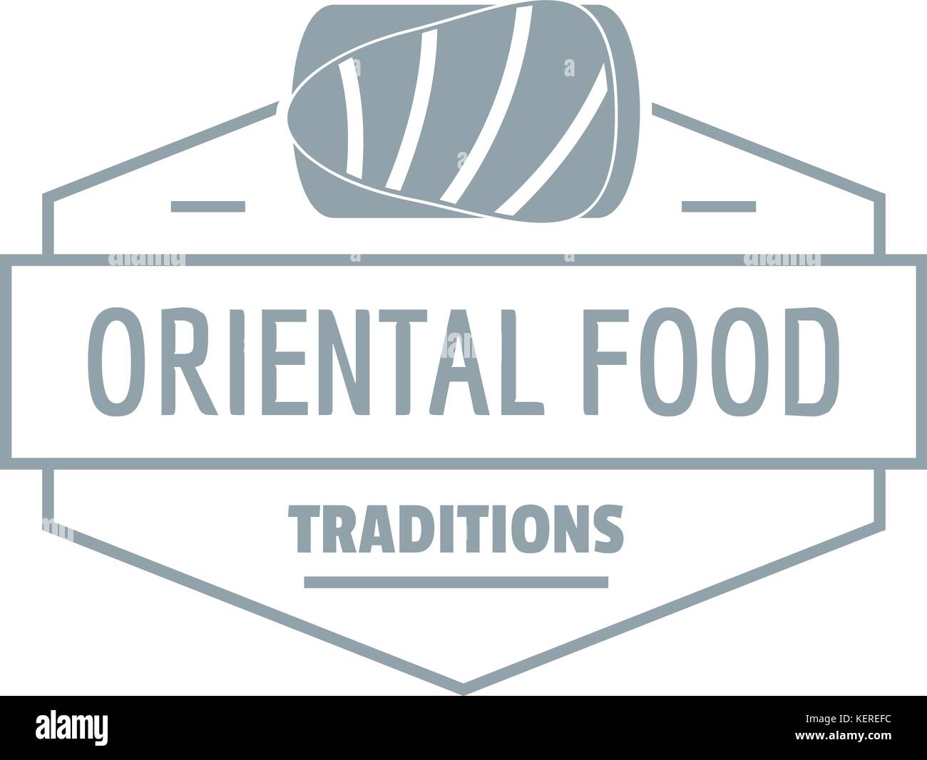 Oriental food logo, simple gray style Stock Vector Image & Art - Alamy
