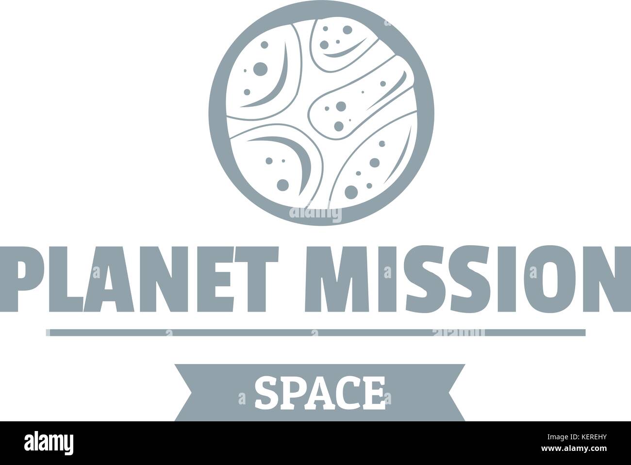 Space mission logo, simple gray style Stock Vector Image & Art - Alamy