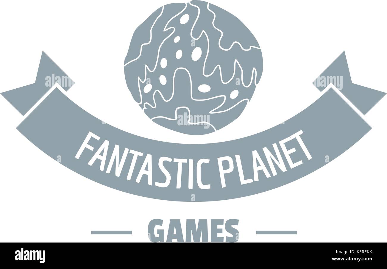 Planet game logo, simple gray style Stock Vector Image & Art - Alamy