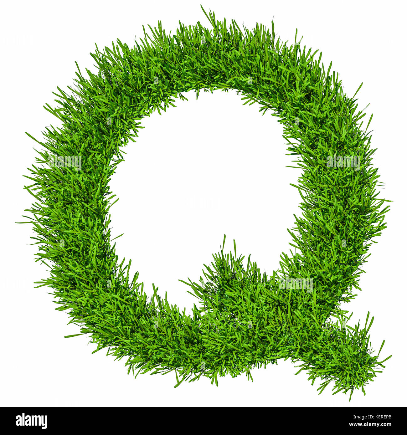 Letter of grass alphabet. 3d illustration Stock Photo - Alamy