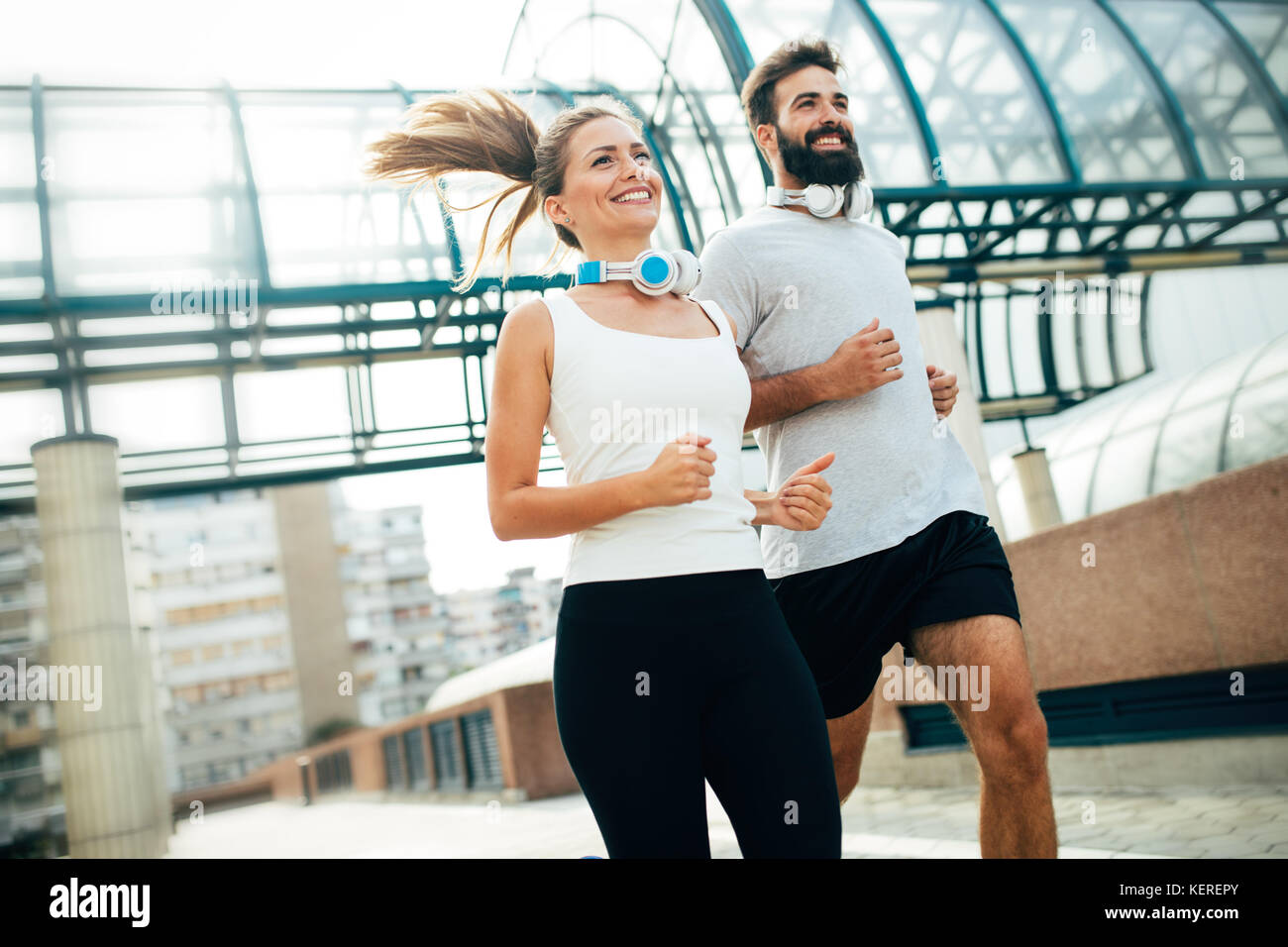 Running jogging fitness exercise training hi-res stock photography and ...