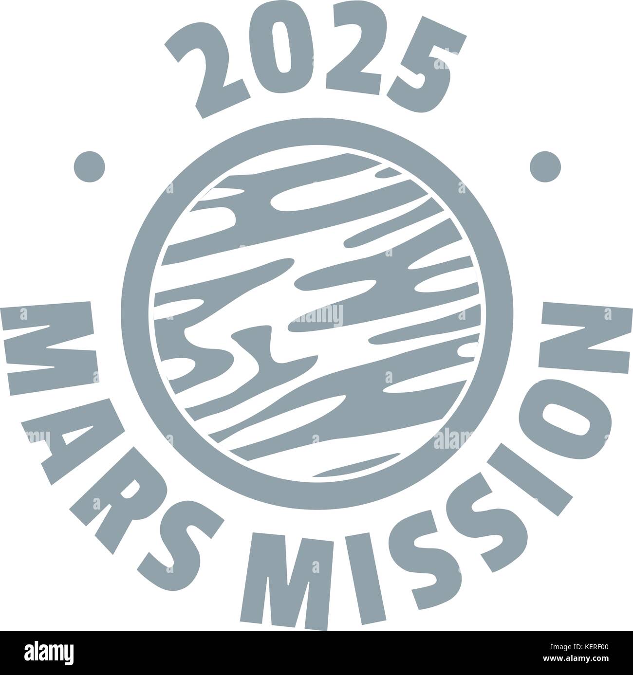 Mars mission logo, simple gray style Stock Vector Image & Art - Alamy