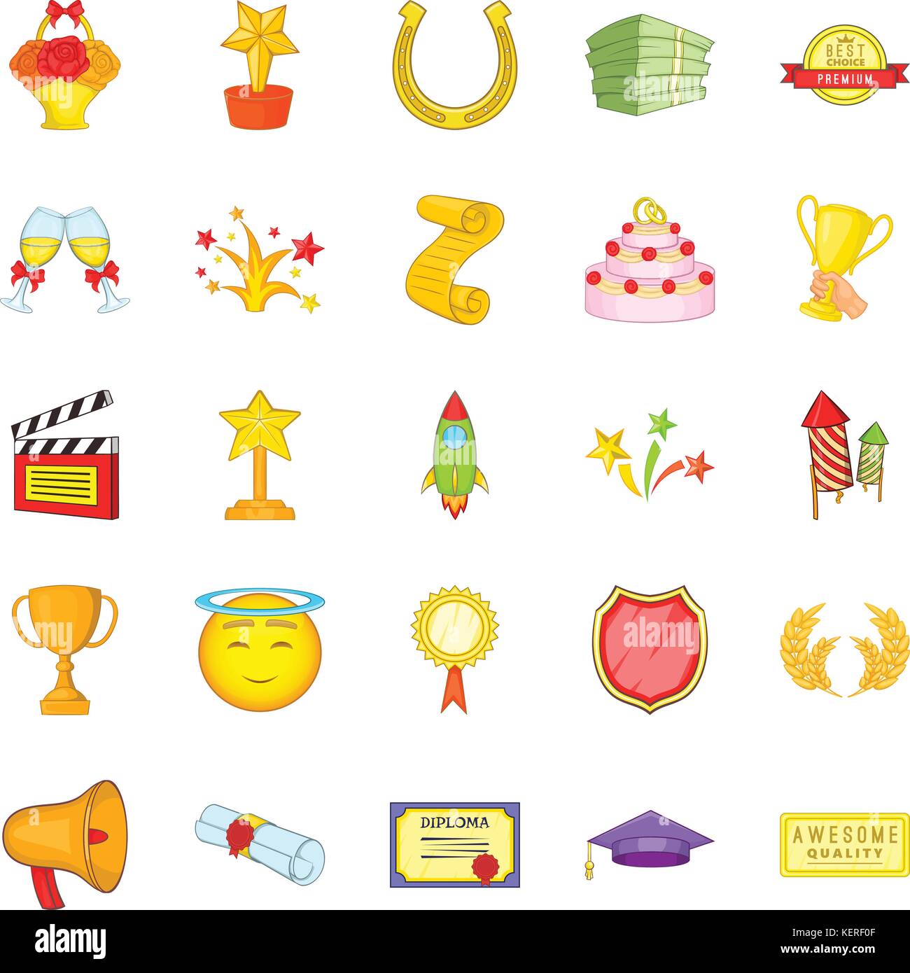 Successful movie icons set, cartoon style Stock Vector Image & Art - Alamy