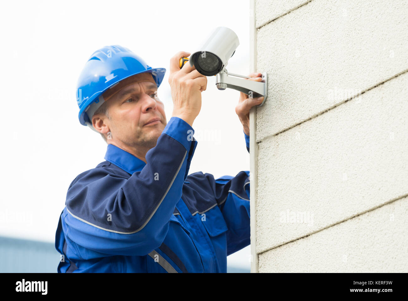 Close up male cctv technician hi-res stock photography and images - Alamy