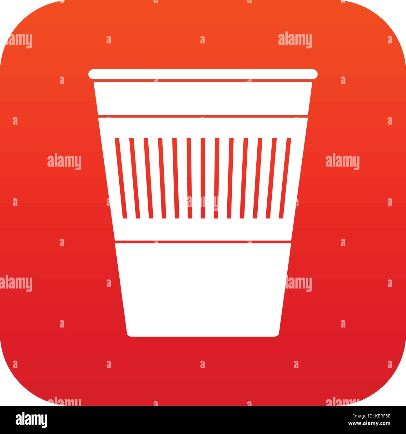 Plastic office waste bin icon digital red Stock Vector Image & Art - Alamy
