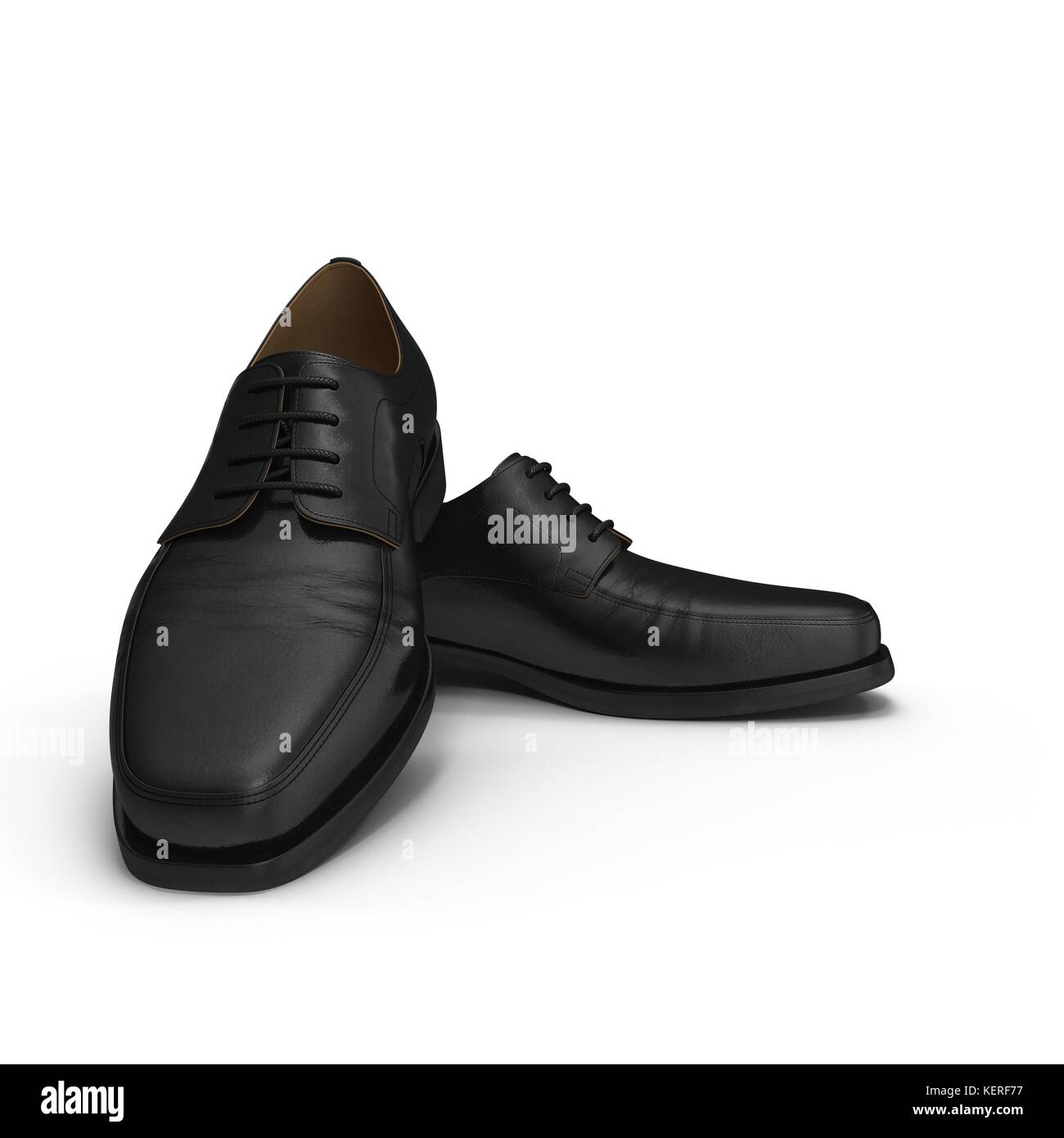 Used men shoes isolatd on white 3D Illustration Stock Photo - Alamy