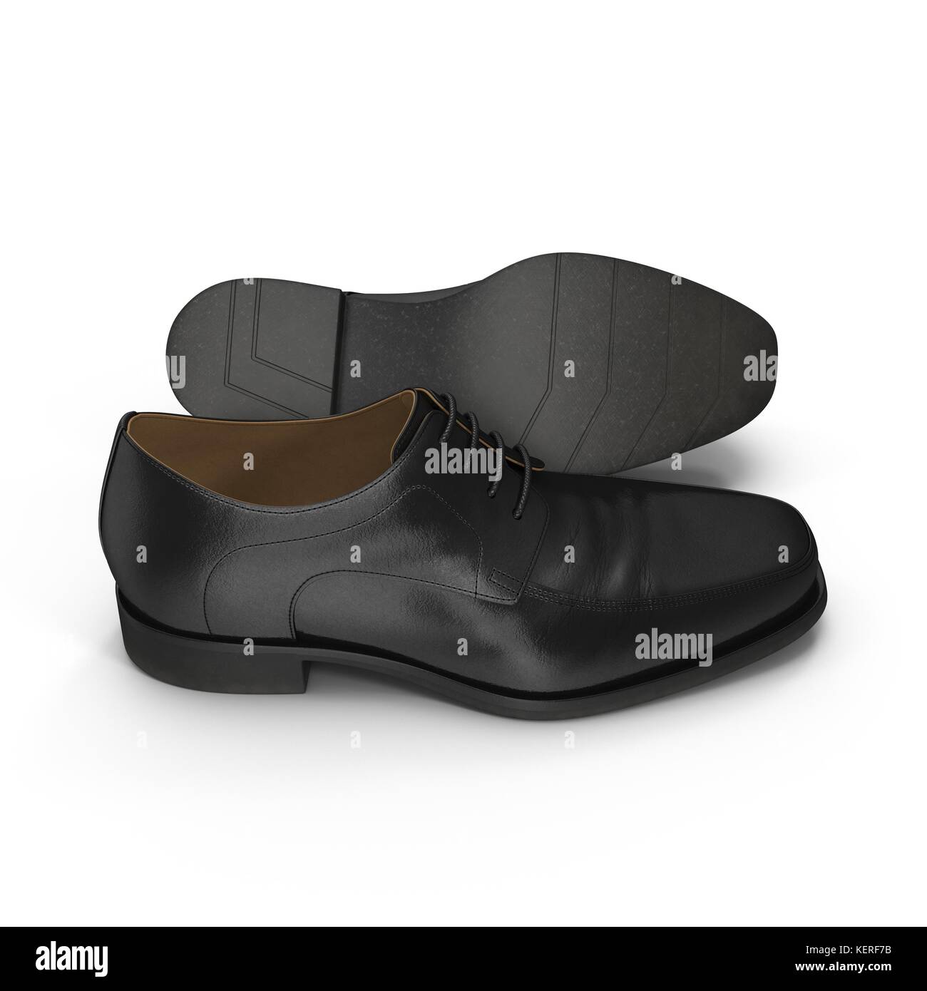 Used men shoes isolatd on white 3D Illustration Stock Photo - Alamy